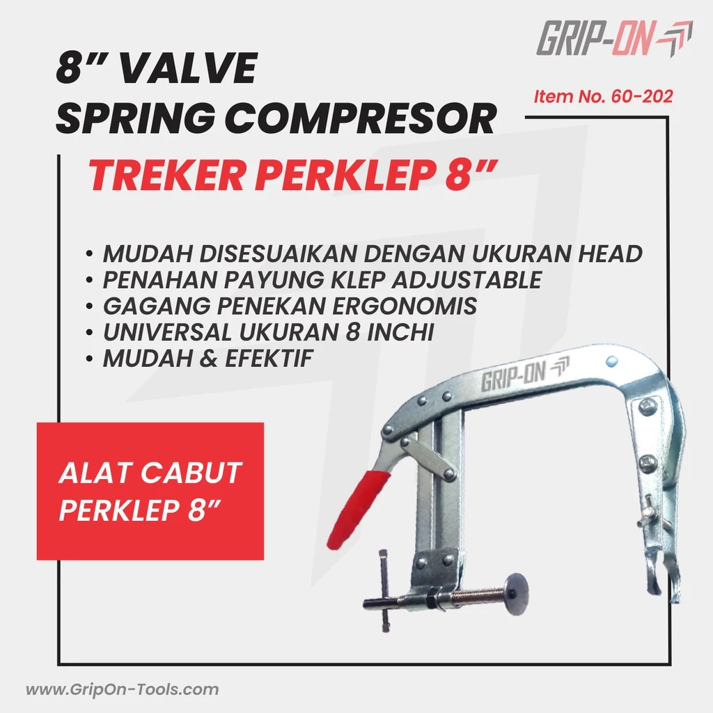 Jual GRIP ON VALVE SPRING COMPRESOR 8" ALAT INSTALASI PERKLEP 8 INCH 60 ...