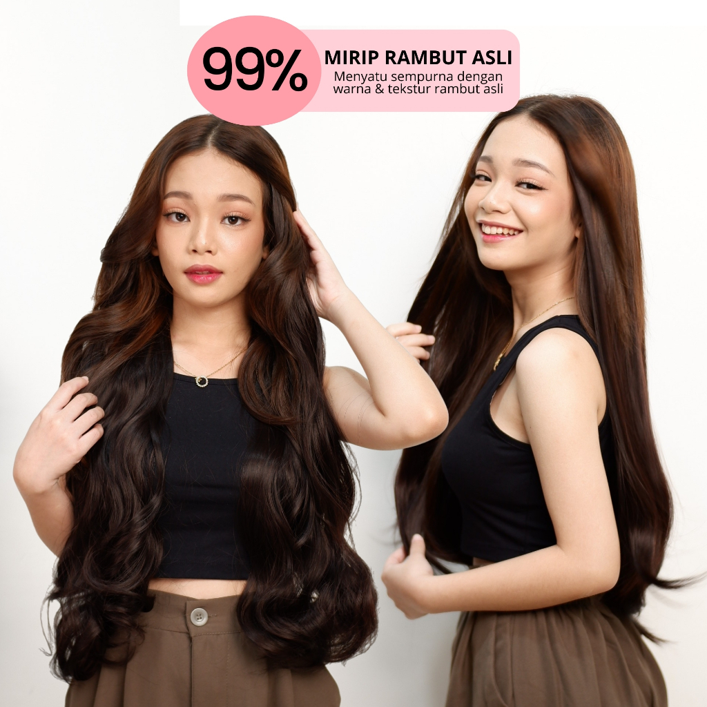 Jual NEU SHE EXTENSION – Hairclip rambut gelombang / lurus panjang 60 ...