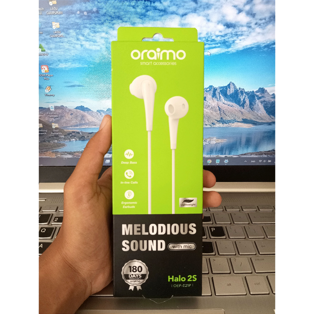 Jual Headset Kabel ORAIMO OEP-E21 Wired Earphones Extra Bass With ...