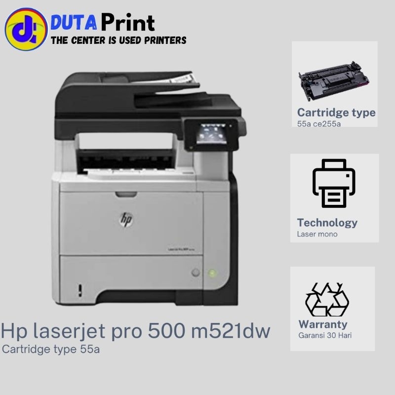 Jual printer hp laserjet M521dw duplek wireless | Shopee Indonesia