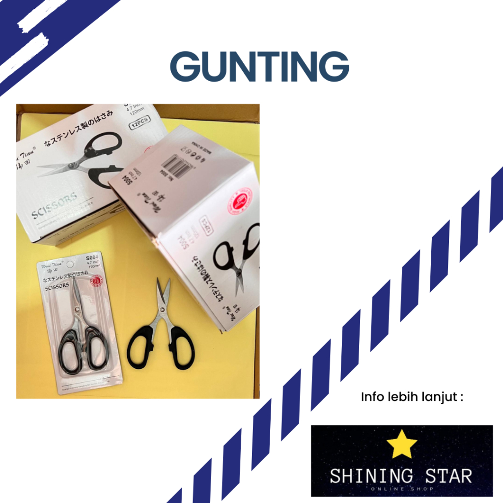 Jual Gunting Kertas / Guntung Gagang Hitam / Gunting Gagang Oren ...