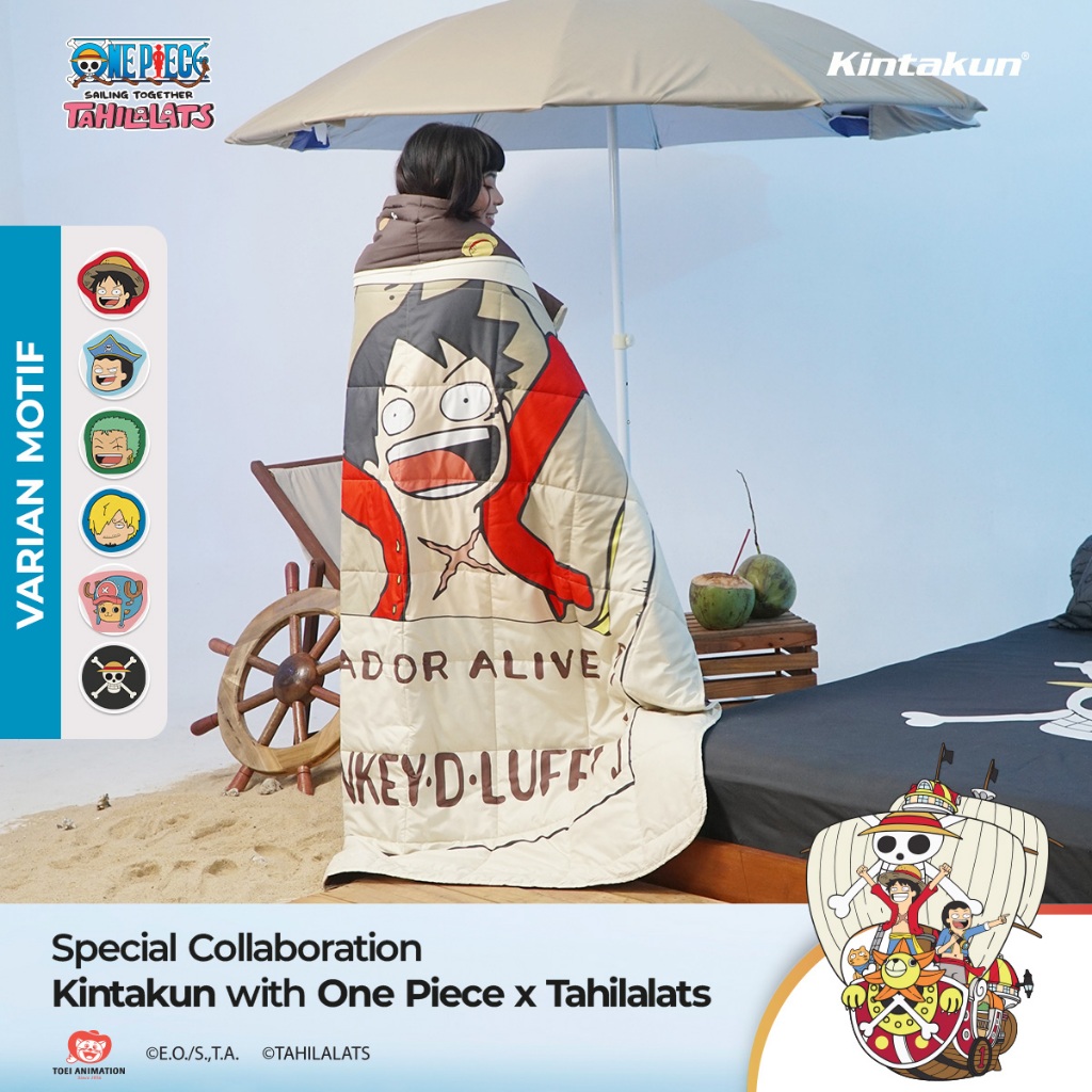 Jual Kintakun One Piece Tahilalats Selimut Travel Karakter Multifungsi ...