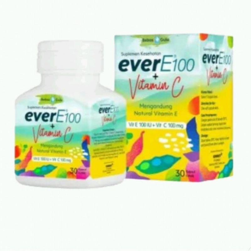 Jual Ever E 100 Plus Vitamin C Botol dan dus kosong | Shopee Indonesia