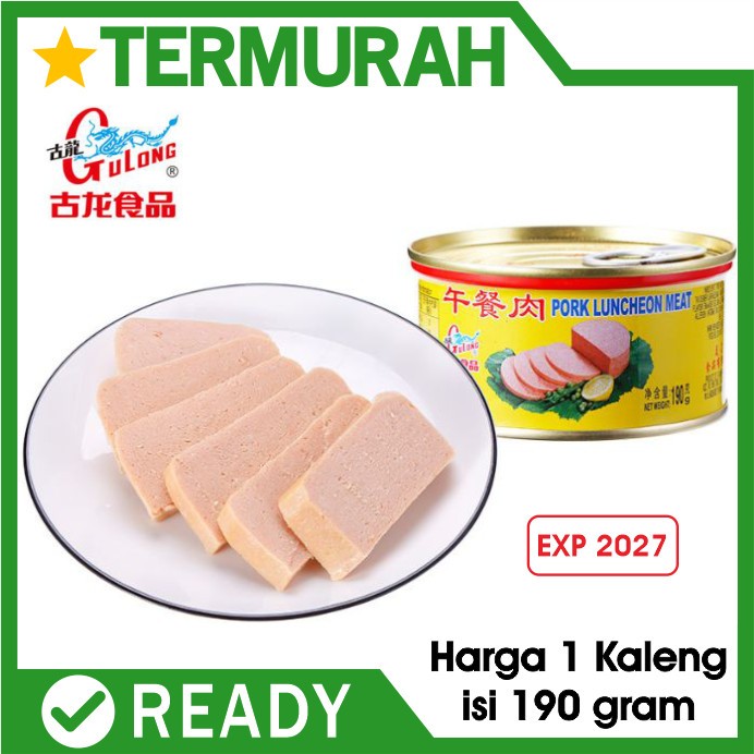 Jual Gulong pork luncheon meat 190gr mirip Maling TTS daging olahan ...