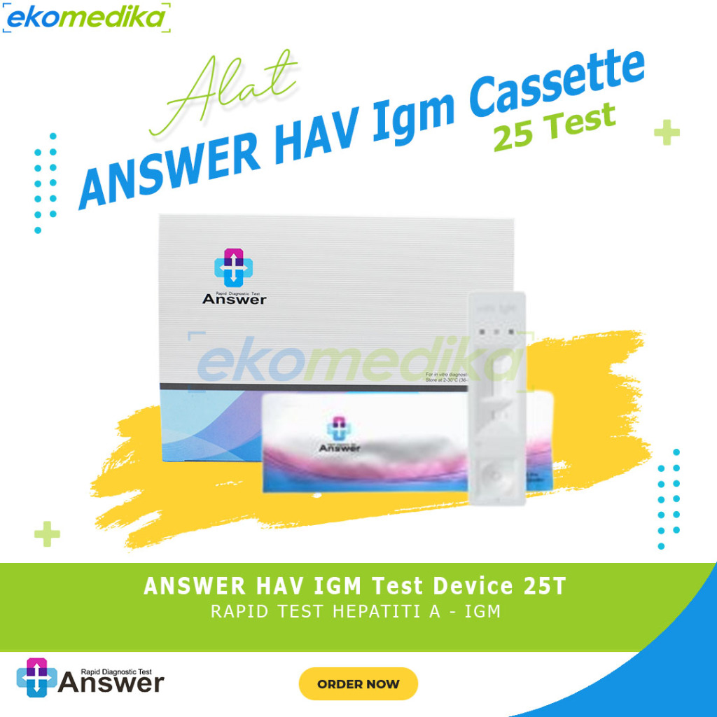 Jual Rapid Test HAV Igm ANSWER isi 25 Test Card / Hepatitis A ED 01/ ...