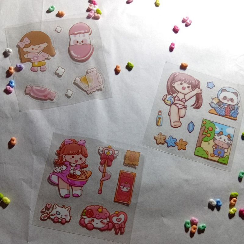 Jual sticker sheet random ( isi 15 pcs ) | Shopee Indonesia
