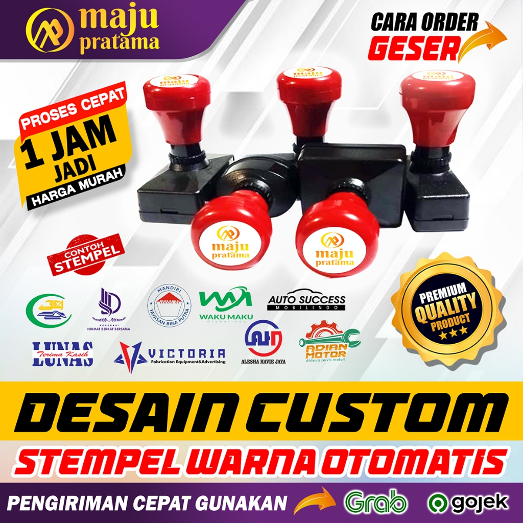 Jual Stempel, Stempel Logo, Stempel Nama, Toko, Lunas, Dokter, Ttd Stempel Otomatis Flash Custom ...