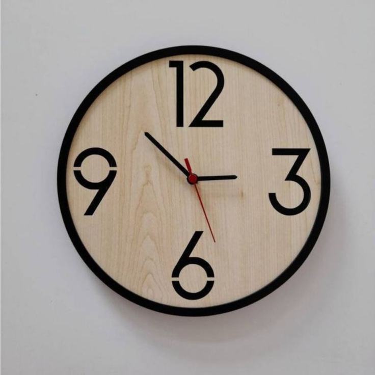 Jual Jam Dinding Kayu Jati Modern Bulat Angka Aesthetic | Shopee Indonesia