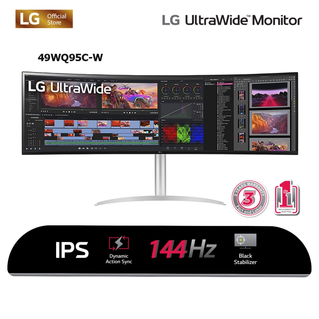 Jual LG Curved Monitor 49" UltraWide Dual QHD 5K with USB Type-C ...
