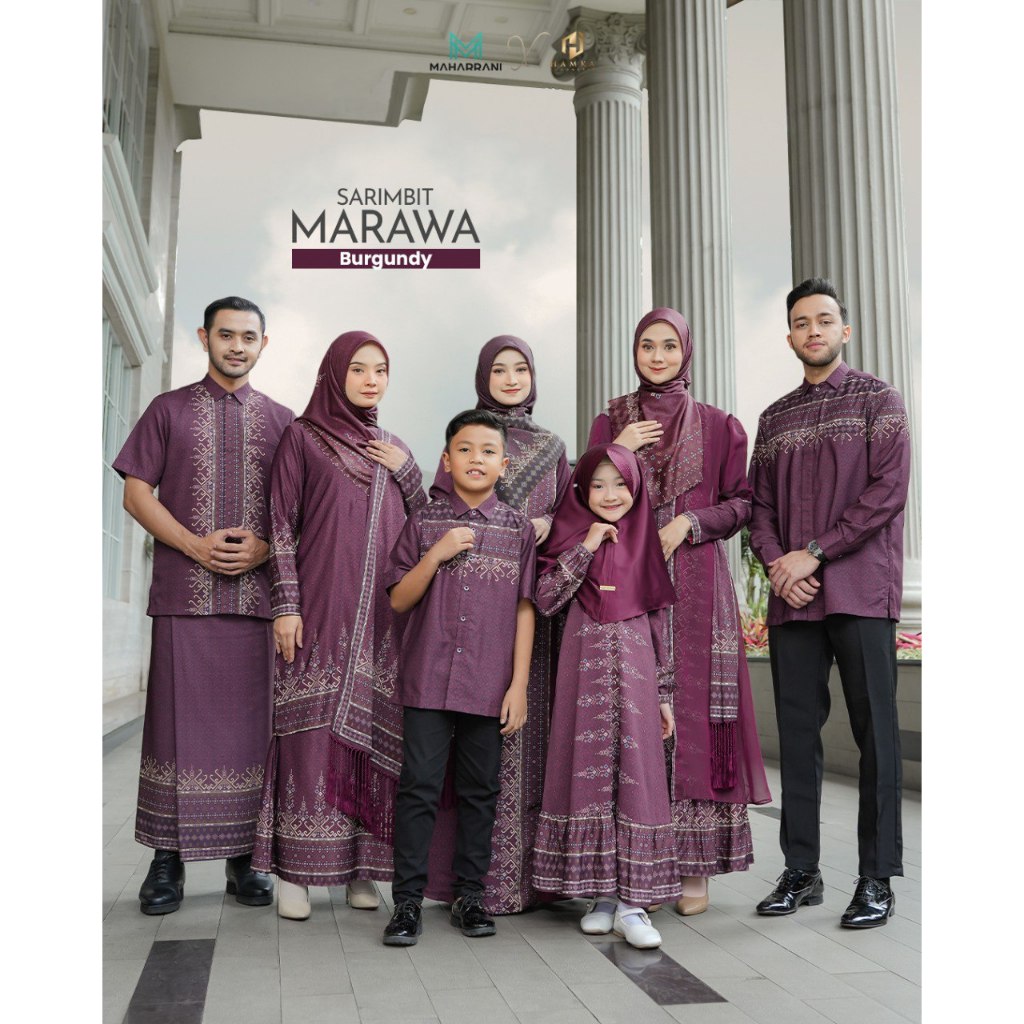 Jual Sarimbit Marawa Burgundy by Maharrani X Hamka Indonesia , Couple ...