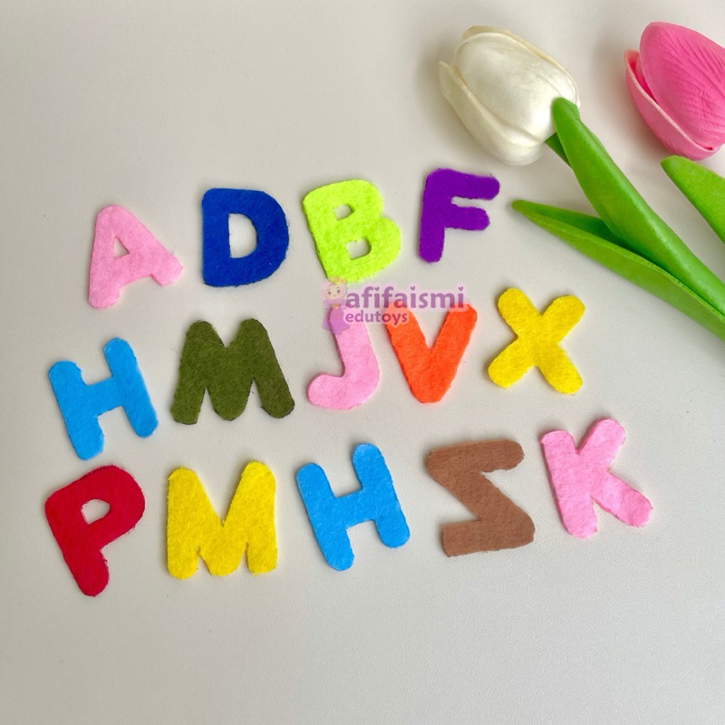 Jual Huruf Abjad Alphabet ABC Kain flanel | Shopee Indonesia
