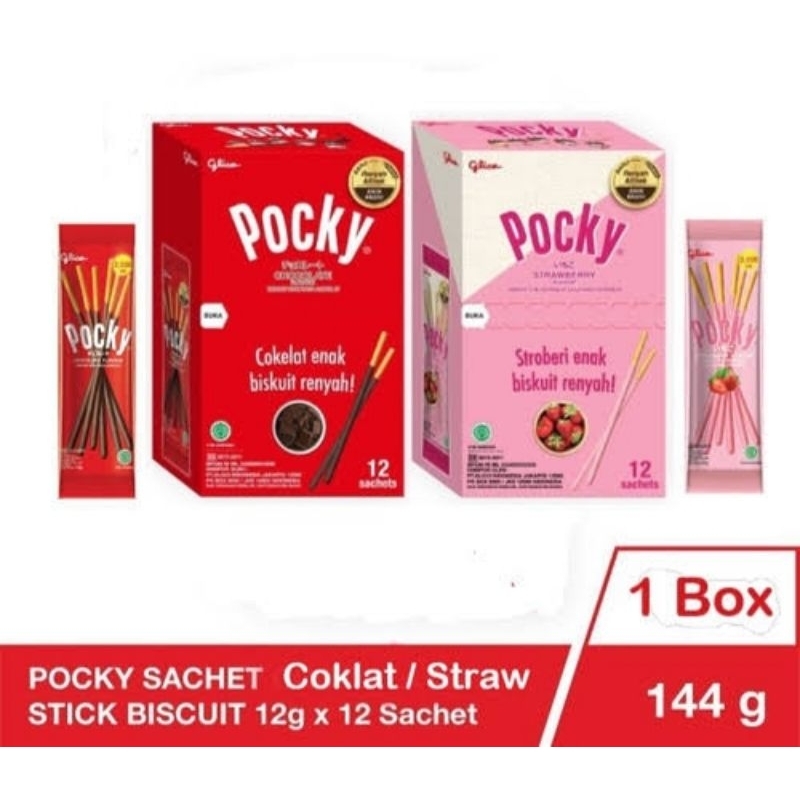 Jual Pocky Sachet Stick Biskuit 132g 1 Box | Shopee Indonesia