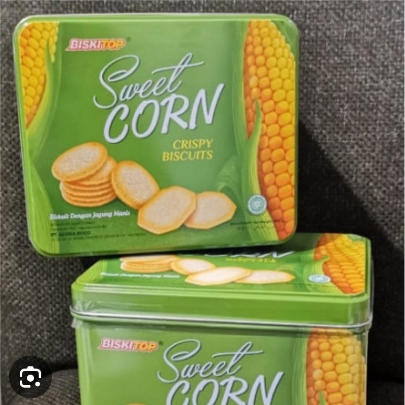 Jual Biskitop Crispy Biscuits Sweet Corn 400gr kaleng | Shopee Indonesia