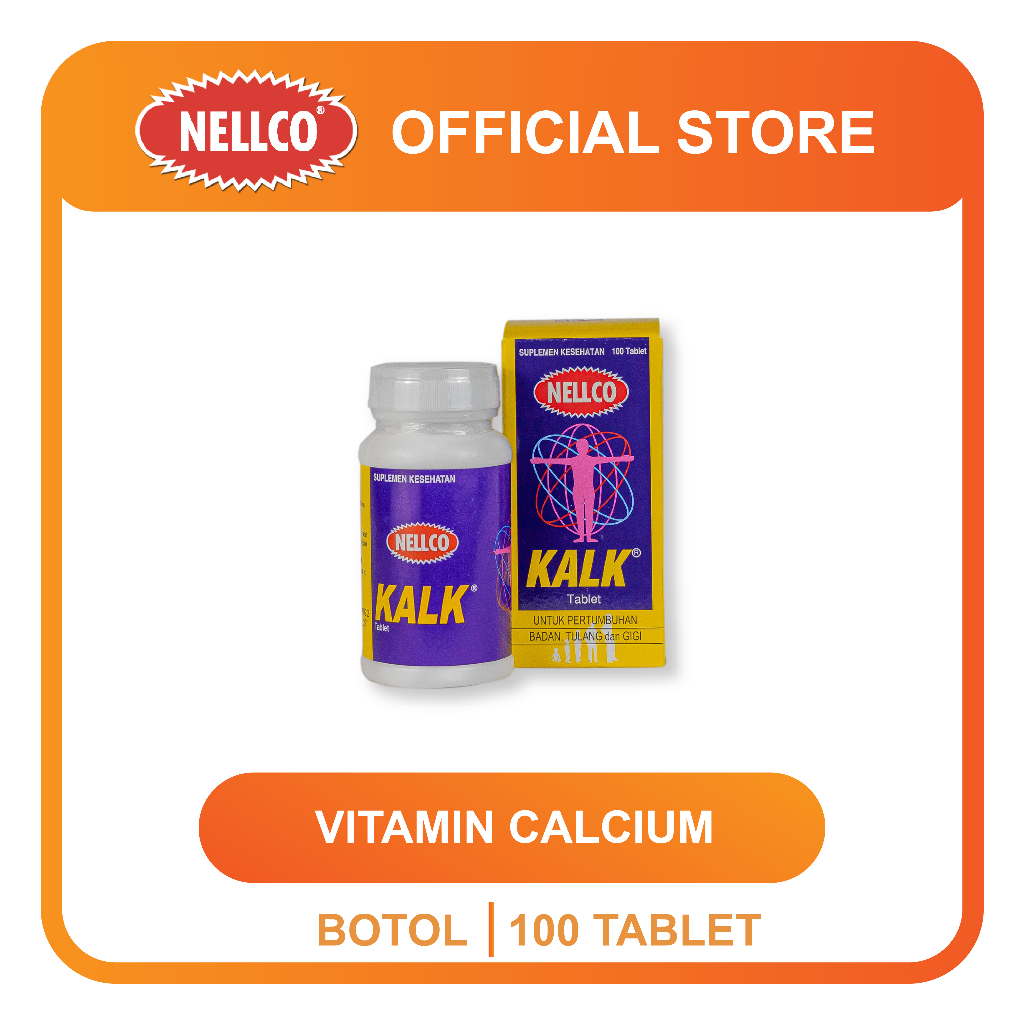 Jual Nellco Kalk Tablet (Calcium) Kemasan Botol | Shopee Indonesia