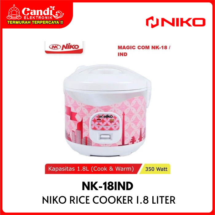 Jual NIKO Rice Cooker Penanak Nasi 1,8 Liter NK-18IND | Shopee Indonesia