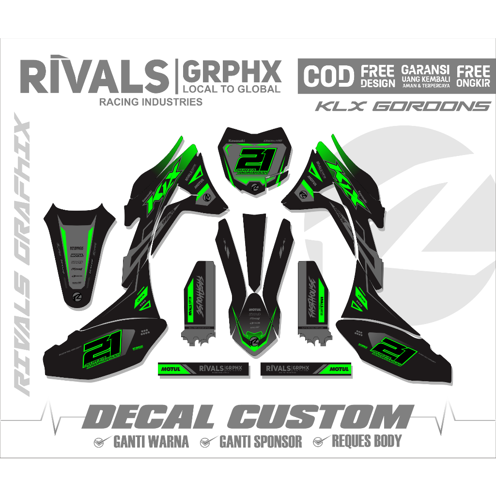 Jual Decal Klx Gordon Custom Full Body | Shopee Indonesia