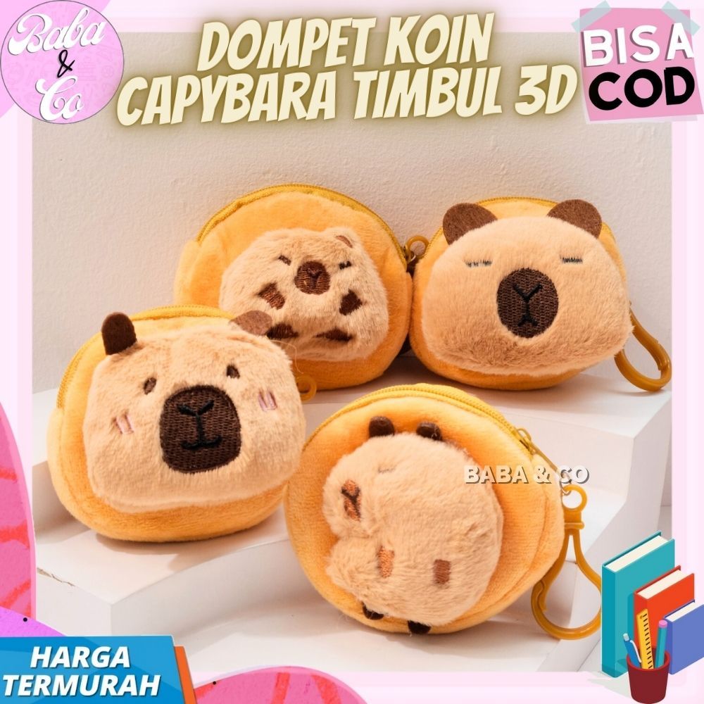 Jual DOMPET CAPYBARA TIMBUL 3D BONEKA CAPYBARA DOMPET KOIN CAPYBARA 3D ...