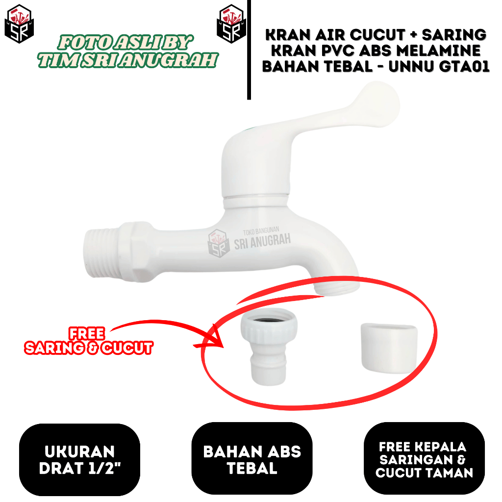 Jual Unnu Kran Air ABS GTA01 1/2" | Shopee Indonesia
