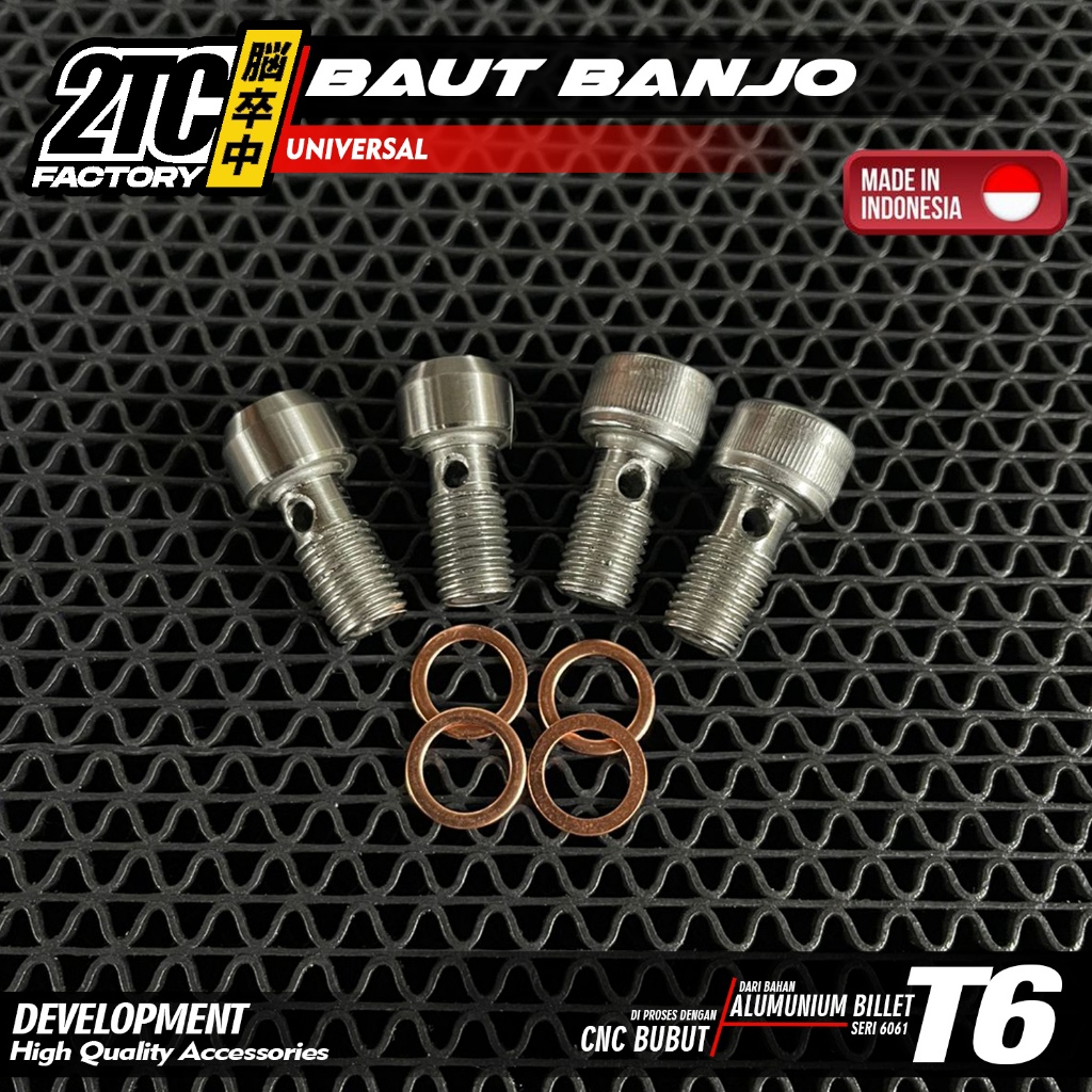 Jual BAUT BANJO BAUT SELANG REM STAINLESS STEEL CUSTOM DRAT KASAR M10 X ...