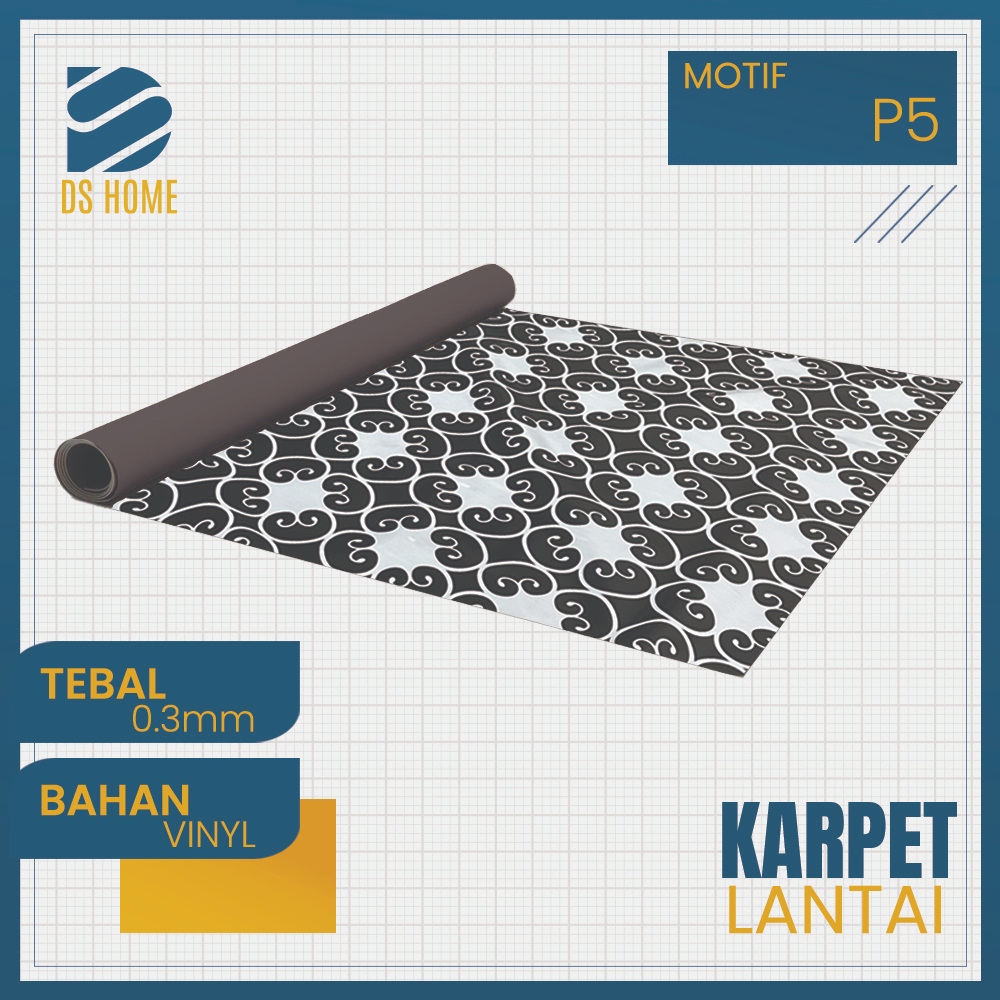 Jual Motif P5 - Karpet Lantai Tikar Plastik Vinyl METERAN dengan Lebar ...