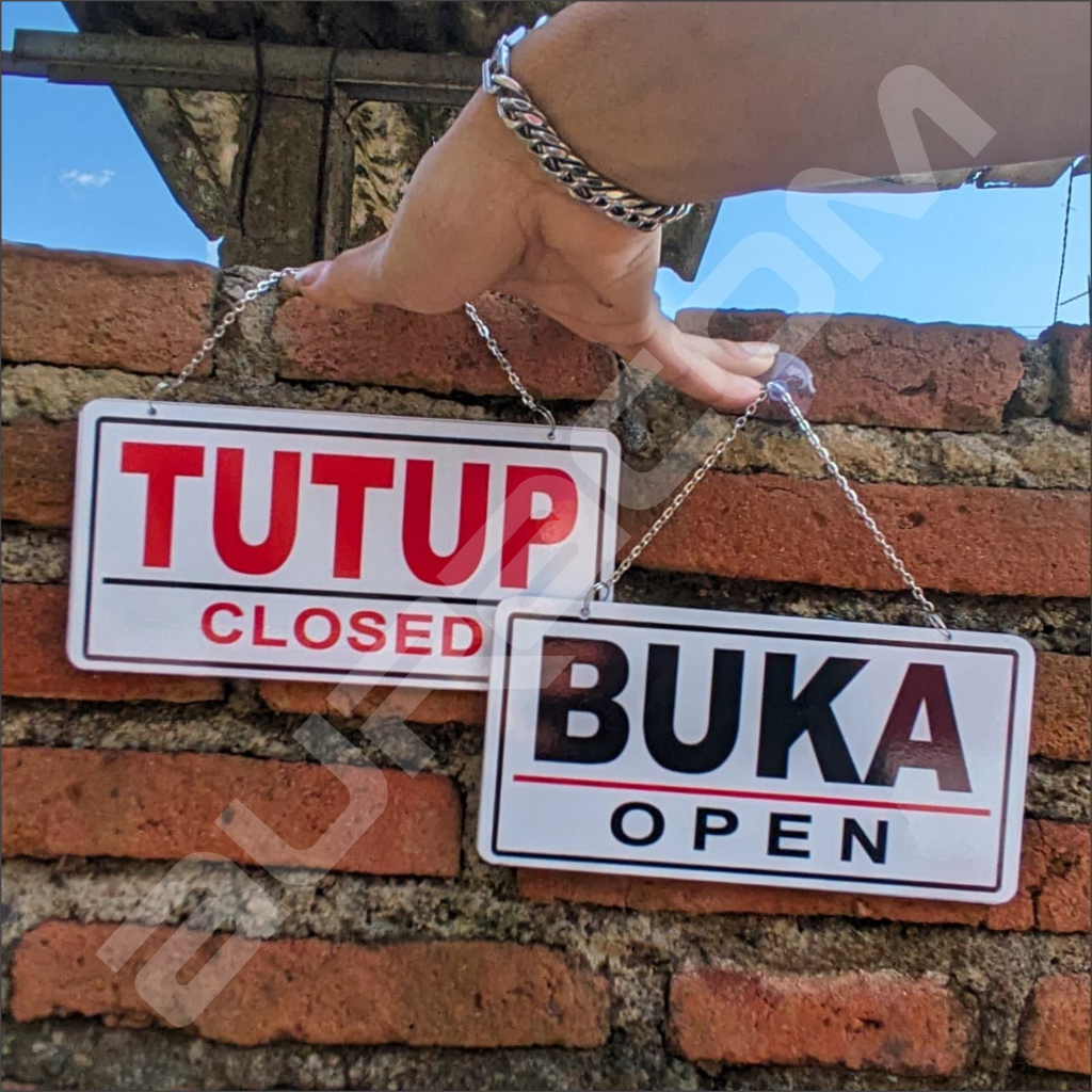 Jual custom open close pintu / Papan open close / Buka tutup akrilik ...