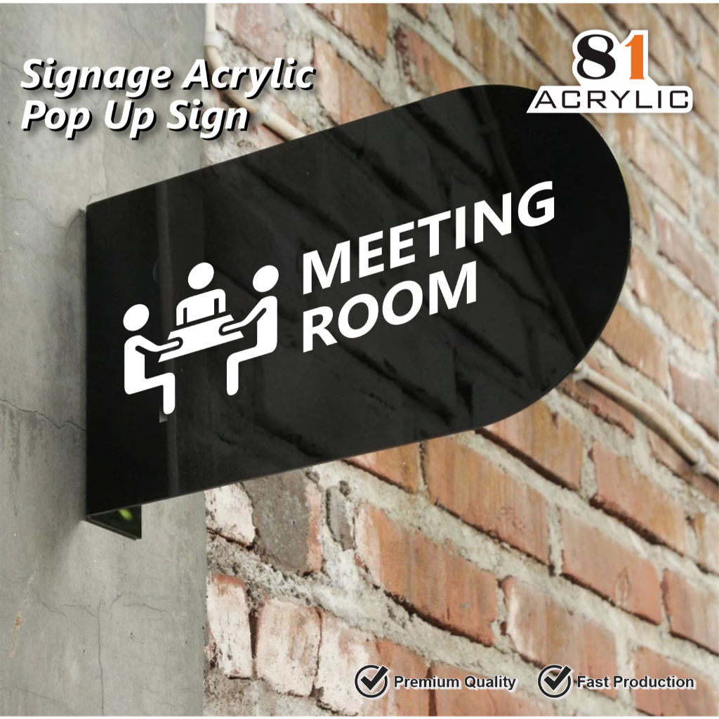 Jual 81 Acrylic Signage Akrilik Pop Up - Meeting Room | Shopee Indonesia