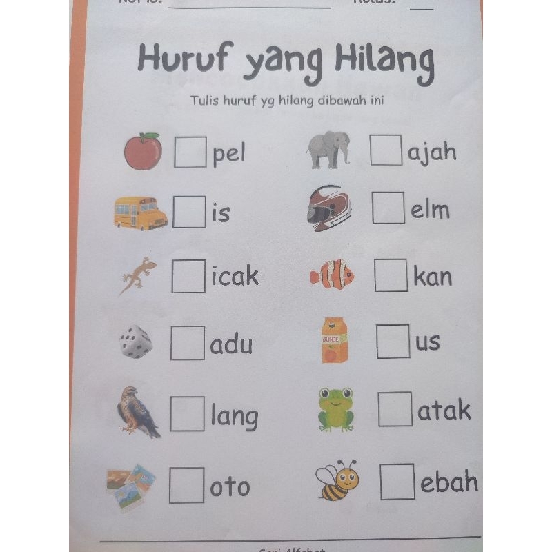 Jual worksheet mix angka dan huruf | Shopee Indonesia