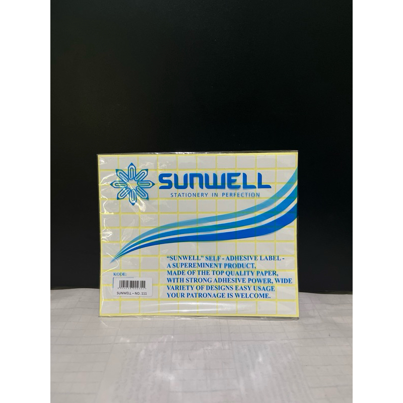 Jual Label Harga / Nama Sunwell No.111 | Kertas Sticker Tempelan Nama ...