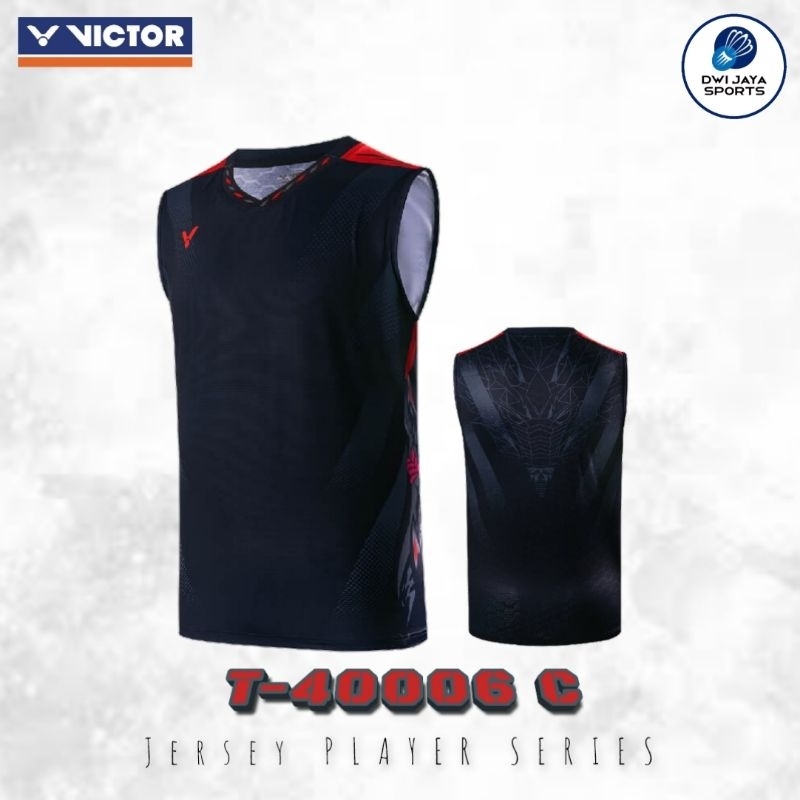 Jual New Sleeveless T-shirt Victor T-40006 C | Jersey Badminton Victor ...