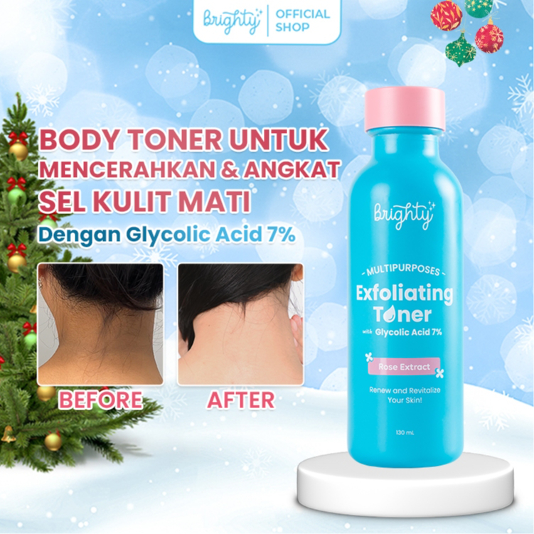 Jual Brighty Multipurpose Exfoliating Toner Pemutih badan pencerah ...