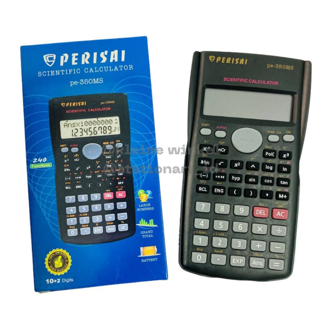 Jual Kalkulator SCIENTIFIC PERISAI PE-350 / kalkulator SIN COS TAN ...