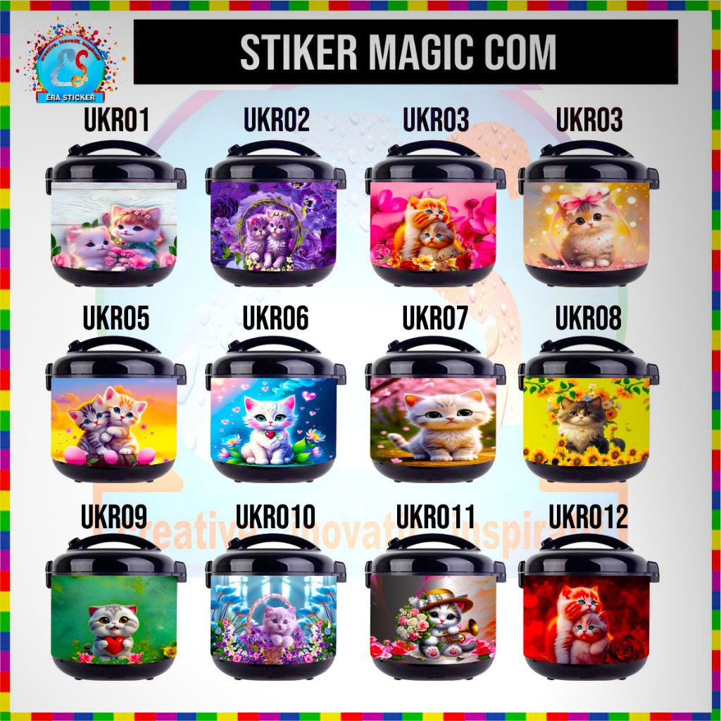 Jual Stiker Magic Com Motif Kucing | Shopee Indonesia