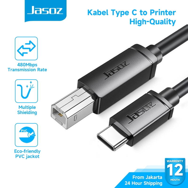 Jual Jasoz Kabel Type C USB C To USB 2.0 Printer Cable Scanner 1m 2m3m ...