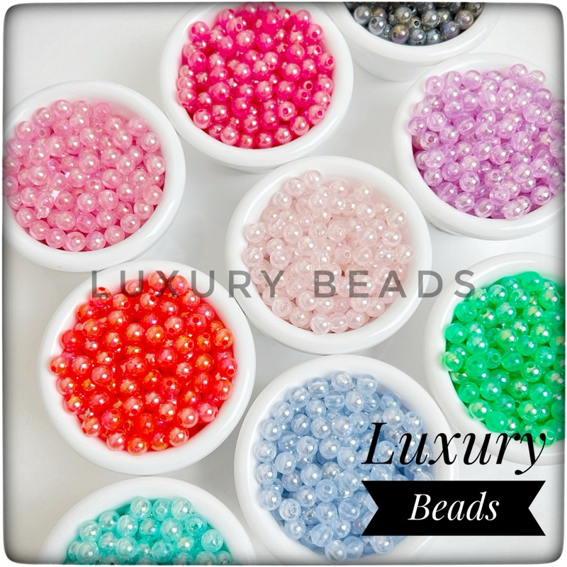 Jual Manik Mote Bulat Shimmer 6/8mm Glossy (15gr) | Shopee Indonesia
