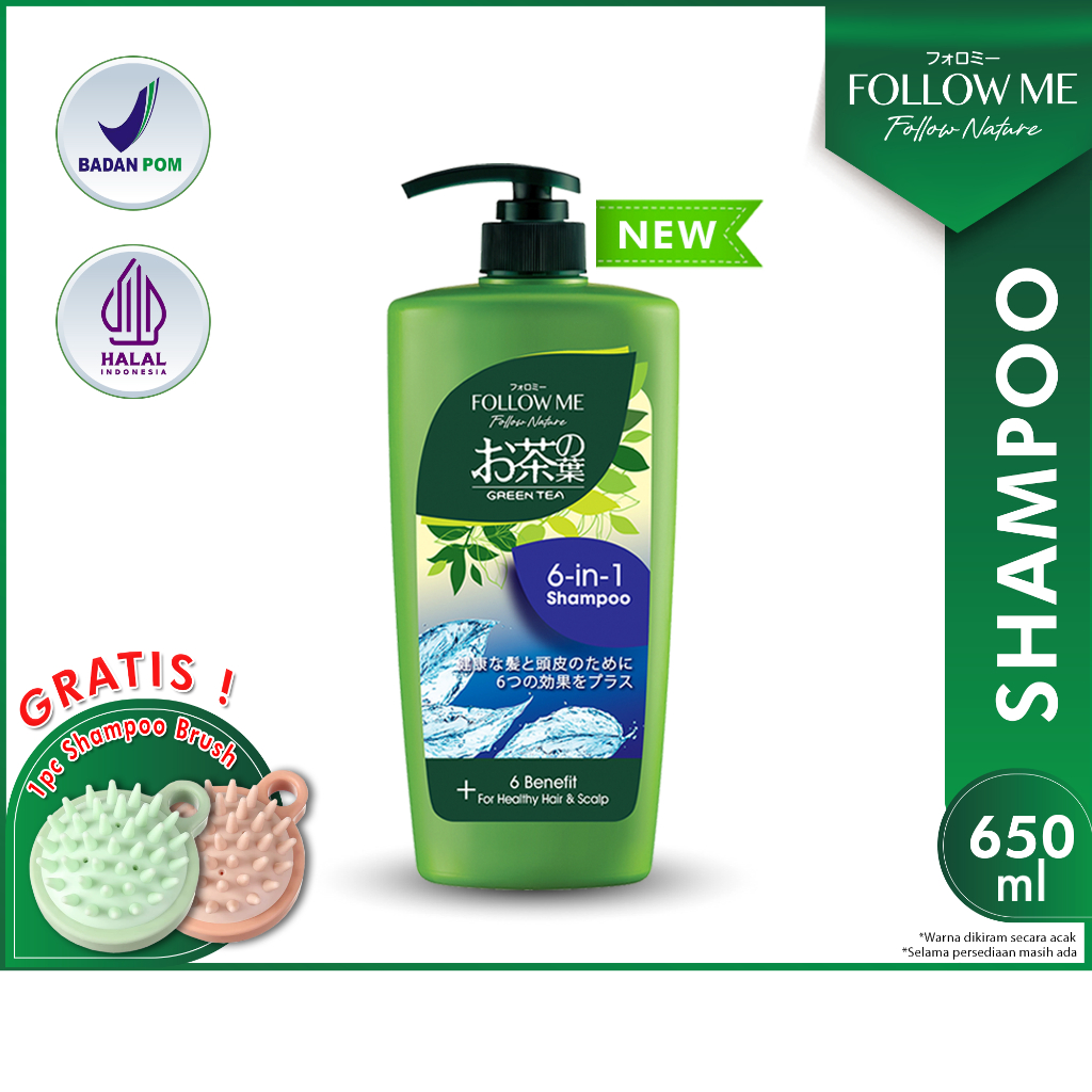 Jual Follow Me Follow Nature - Green Tea 6-In-1 Shampoo - Shampo Anti ...