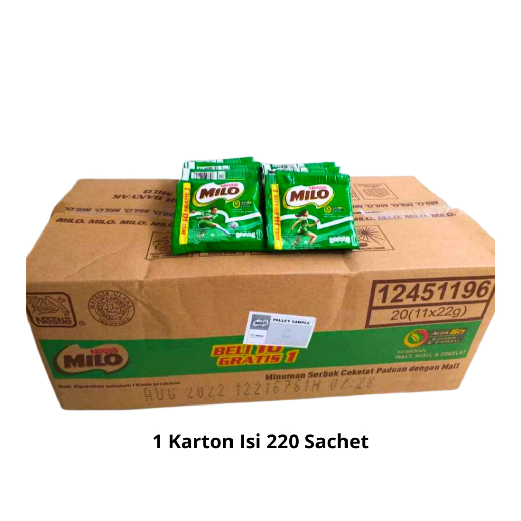 Jual Milo Active-Go 1 Dus Isi 220 Sachet 22gram | Shopee Indonesia