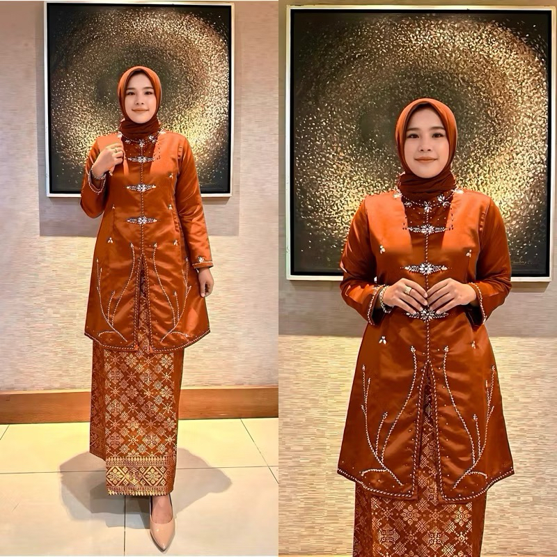 Jual Tunik Melayu Payet // Kebaya Kekinian //Rok Songket Batik Lilit ...