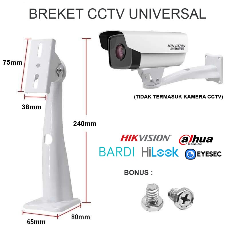 Jual BREKET CCTV BESI PLAT 24CM TIANG PENYANGGA KAMERA PENGINTAI KAKI ...