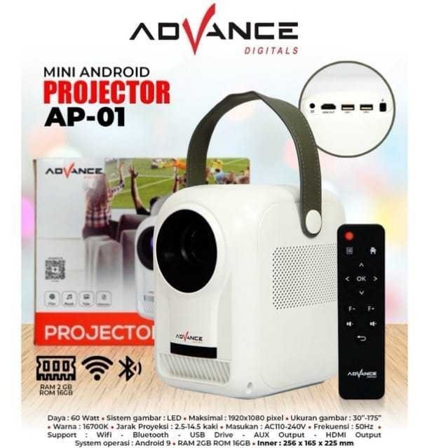 Jual Advance Mini Android Projector Proyektor AP-01 AP01 AP 01 Garansi ...