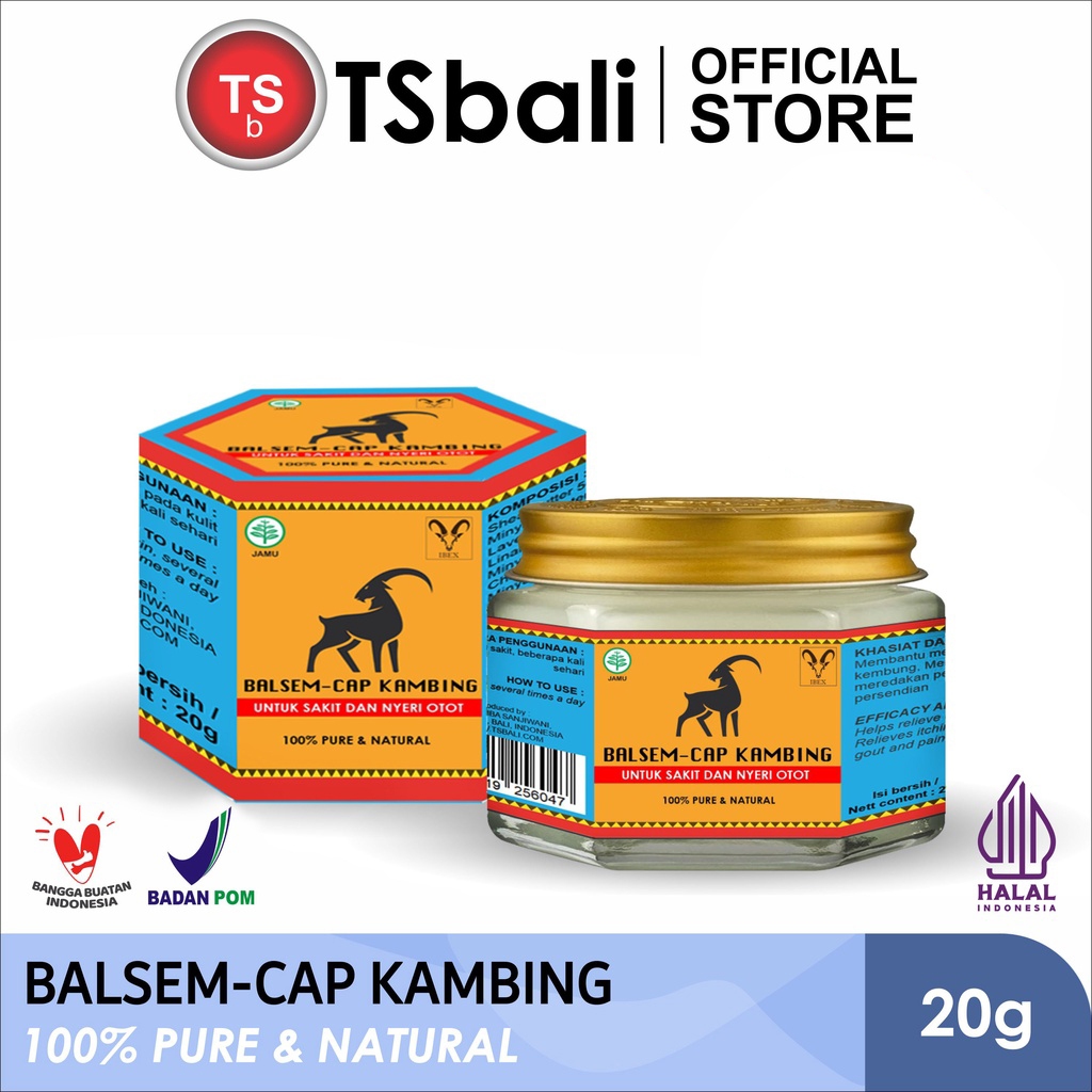 Jual Balsem Cap Kambing 100% Murni dan Alami 20g / Goat Stamp Balm 20g ...