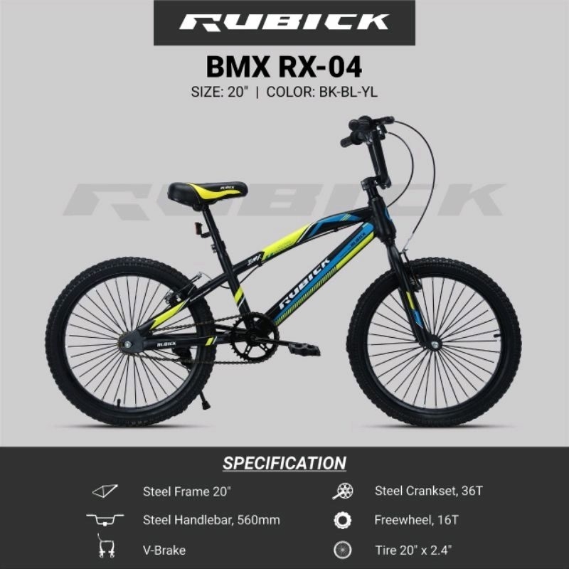 Jual Sepeda BMX Rubick RX 04 Ukuran 20 BAN 2.50 | Shopee Indonesia