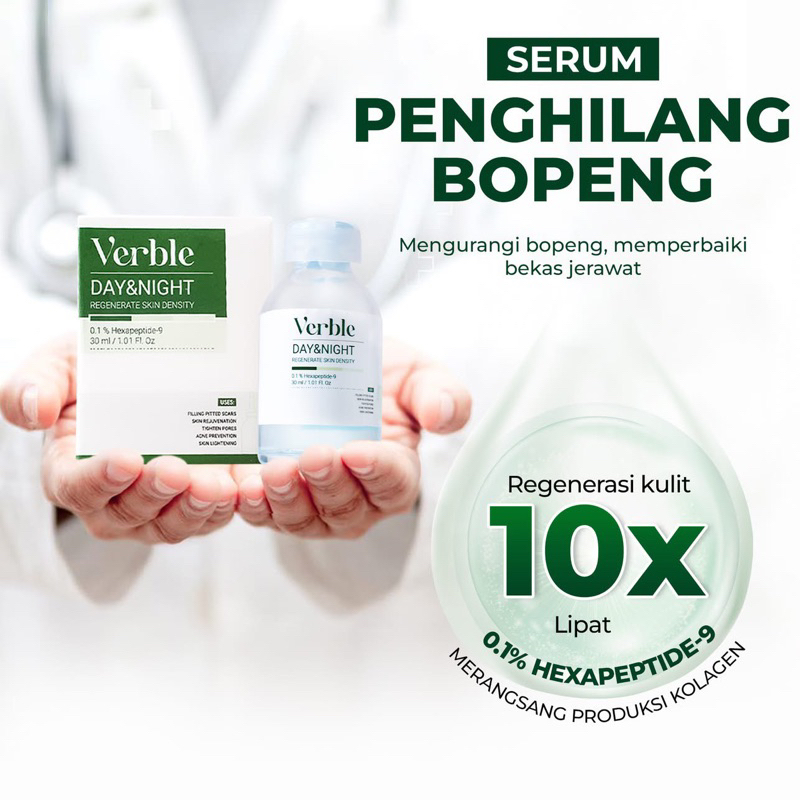 Jual FREE GIFT-VERBLE DAY AND NIGHT SERUM BEKAS LUKA BERLUBANG - VERBLE ...