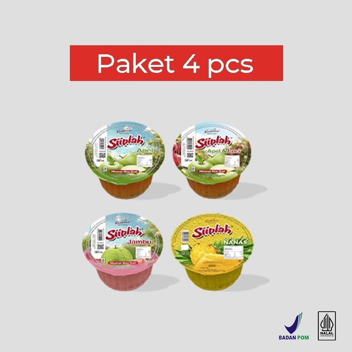 Jual Siiplah Minuman Sari Buah Rasa Apel Jambu Nanas Apel Leci Cup ...
