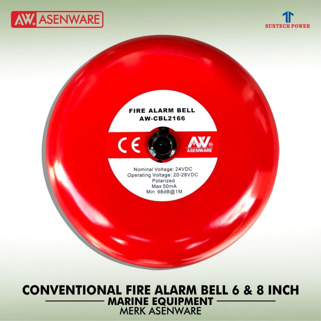 Jual Fire Alarm Bell Working Merk Asenware AW-CBL32166 6 Inch dan 8 ...