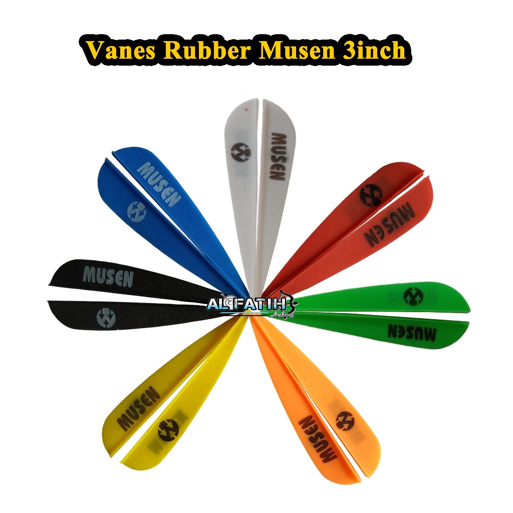 Jual Vanes Rubber Musen Parabolic 3" / Bulu Karet Anak Panah | Shopee ...