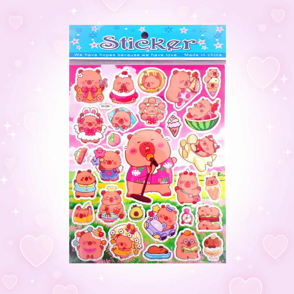 Jual [KH] Stiker Laser Gambar Tempel Laser Sticker Anak Karakter Hewan ...