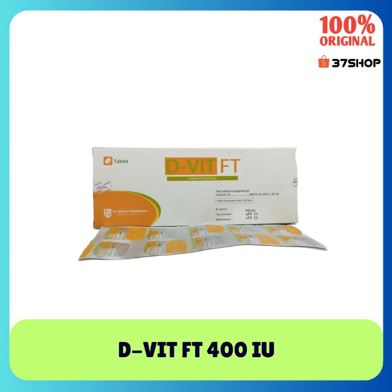 Jual Vitamin D3 D-Vit FT Tablet 400 IU | Shopee Indonesia