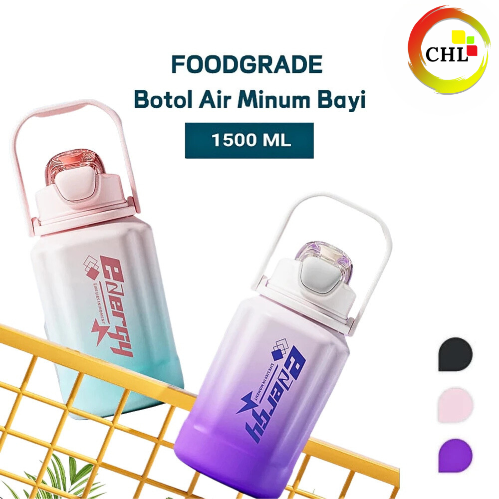 Jual Botol Minum Sport - gradasi warna Botol Minum Air With Sedotan ...