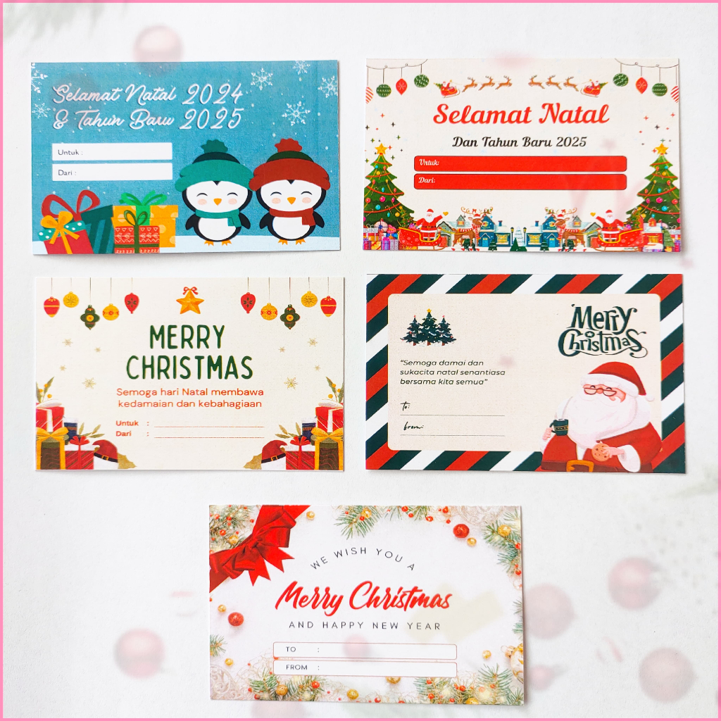 Jual V2_Kartu Ucapan Natal | Kartu Ucapan Merry Christmas | Merry ...