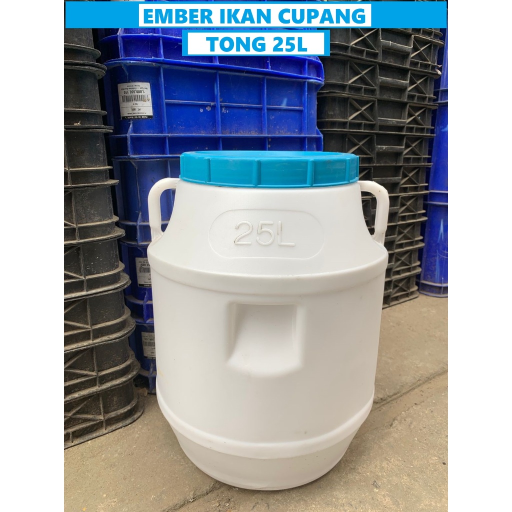 Jual Tong Plastik 25 Liter HDPE Drum Plastik 25kg Tong Putih Tong ...